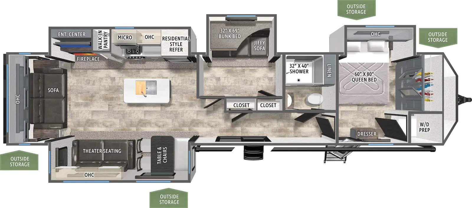 2026 Puma Vista 38RLB Floorplan - Forest River RV